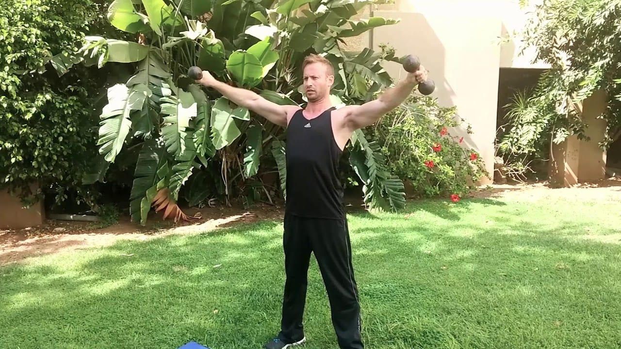 הרחקת ידיים וכפיפת כתפיים סטטית – Static Front & Side Raise – WeFIT